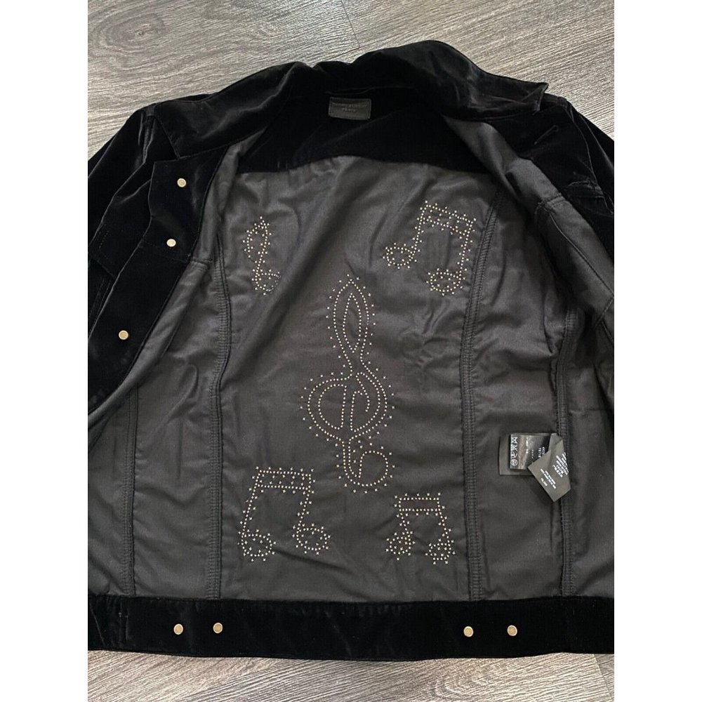 Saint Laurent Mens Music Notes Trucker Jacket Small B… - Gem